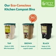 All Seasons Indoor Composter Kit, 5 Gal Black Plastic Composting Bin ...