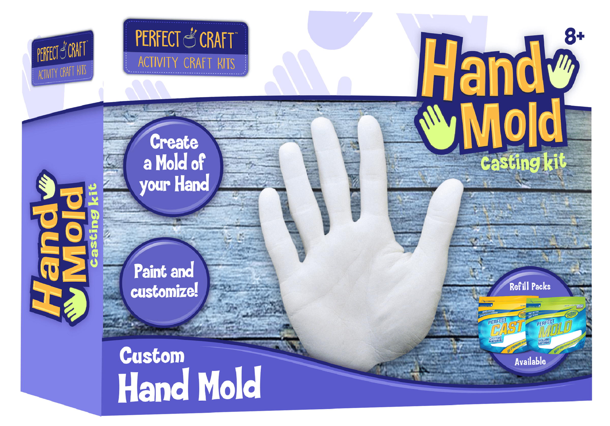 Perfect Craft Cast & Paint Hand Mold Kit with Perfect Cast Casting ...