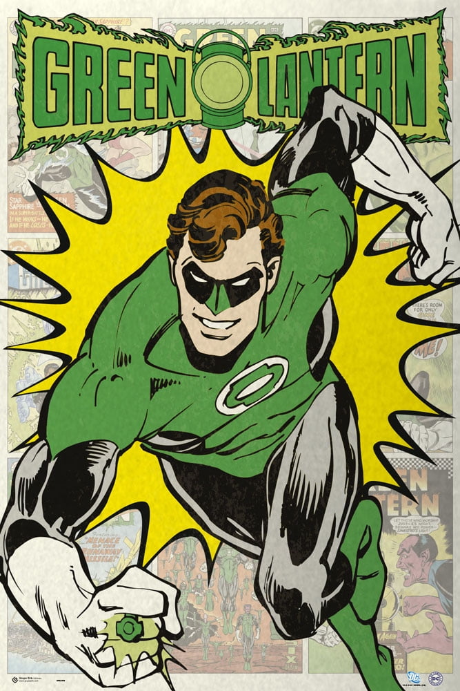 The Green Lantern - DC Comics Poster / Print (Retro Style - Comic ...