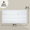 5 Pack Large Blank Checks for Business, Presentations, Awards ...