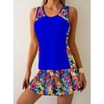 2026 New Women's Purple Tie-Dye Tankini Set with Skirted Bottom, 2 ...