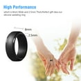 4Pack Breathable Silicone Wedding Ring for Men, Durable Rubber Bands ...