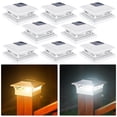 Solar Powered Post Lights for Deck & Fence – Long-Lasting 10H ...
