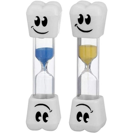 Smiley Tooth Brushing Sand Timer Set for Kids and Teens Assorted Colors ...