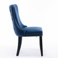 Modern Velvet Upholstered Dining Chairs With Back Button Nailhead Trim
