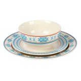 Wanda June Home Texas Sunset 12-Piece Decorated Fine Ceramic Dinnerware ...