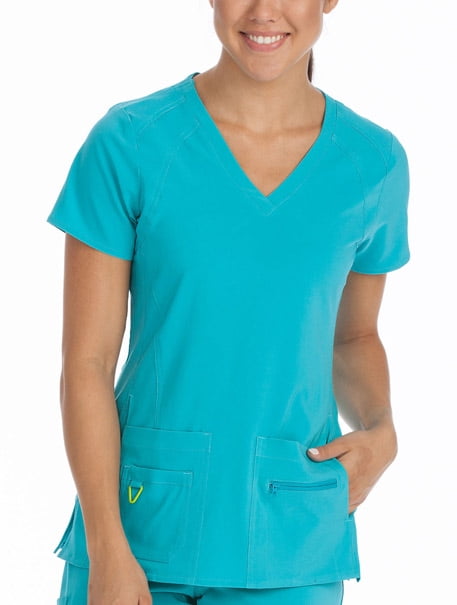 med couture 'activate' refined top scrub top - Walmart.com