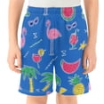 BZSMCE Adjustable Drawstring Casual Shorts With Flamingo Watermelon ...