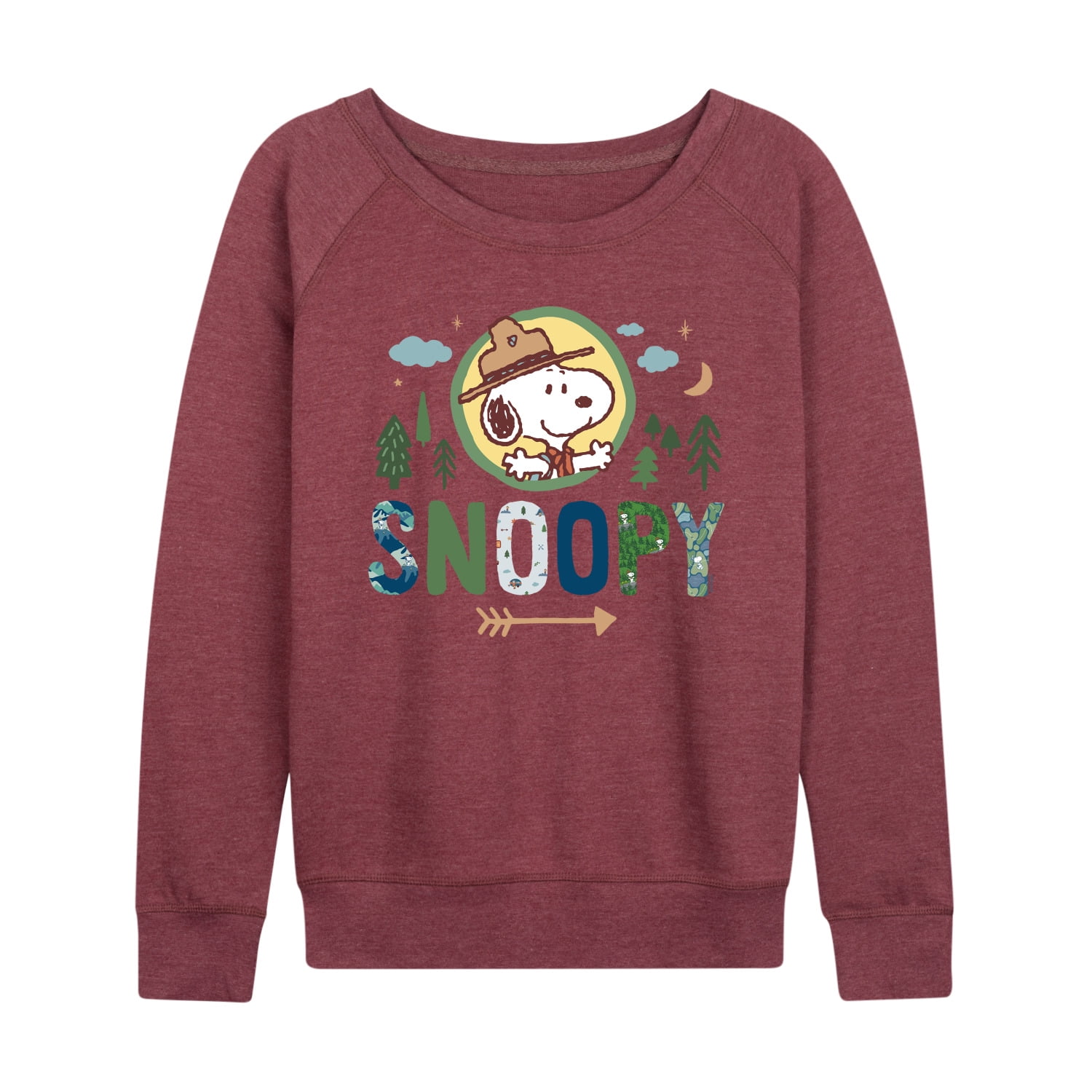 Peanuts - Ranger Snoopy - Women's Lightweight French Terry Pullover ...
