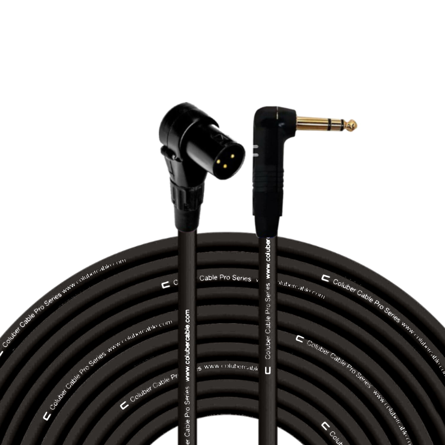Coluber Cable Right Angle XLR Male to Right Angle 1/4" TRS 3-pin ...