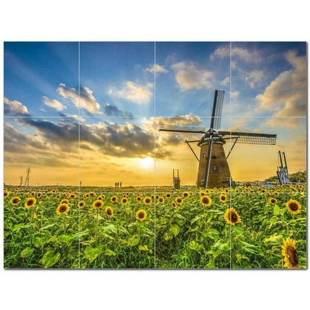 Windmill Ceramic Tile Mural Kitchen Backsplash Bathroom Shower 401936 ...