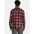 George Men's Flannel Shirt Long Sleeves Plaid Soft Twill Cotton Blend ...