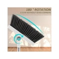 Broom and Dustpan Set with Squeegee and Floor Brush, 4-in-1 Heavy Duty ...