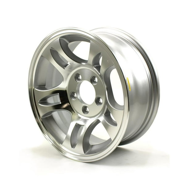 15x6 5-Lug on 4.5" Aluminum T03 Trailer Wheel Silver Inlay - T03-56545T ...