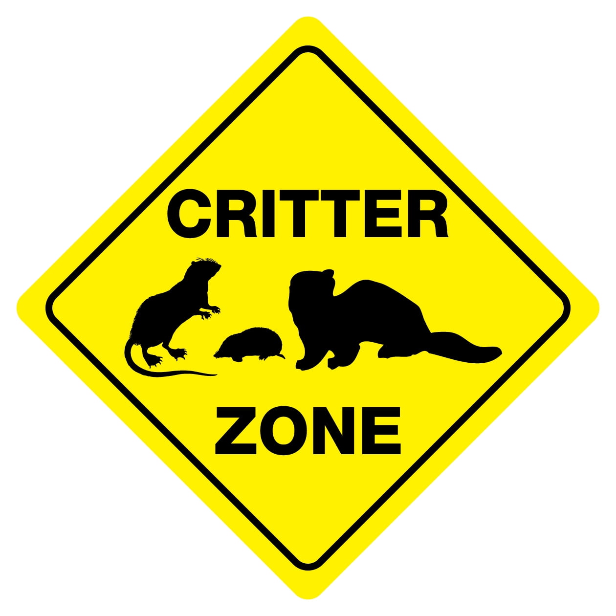 CRITTER CROSSING Funny Novelty Crossing Sign - Walmart.com