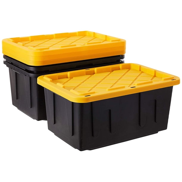 HOMZ Tough Storage Tote, 27-Gallon, Pack of 4 - Walmart.com - Walmart.com