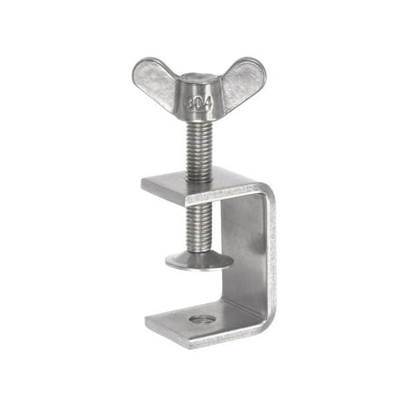 Uxcell Stainless Steel C-Clamp, 47mm Wide Jaw Opening with Butterfly ...