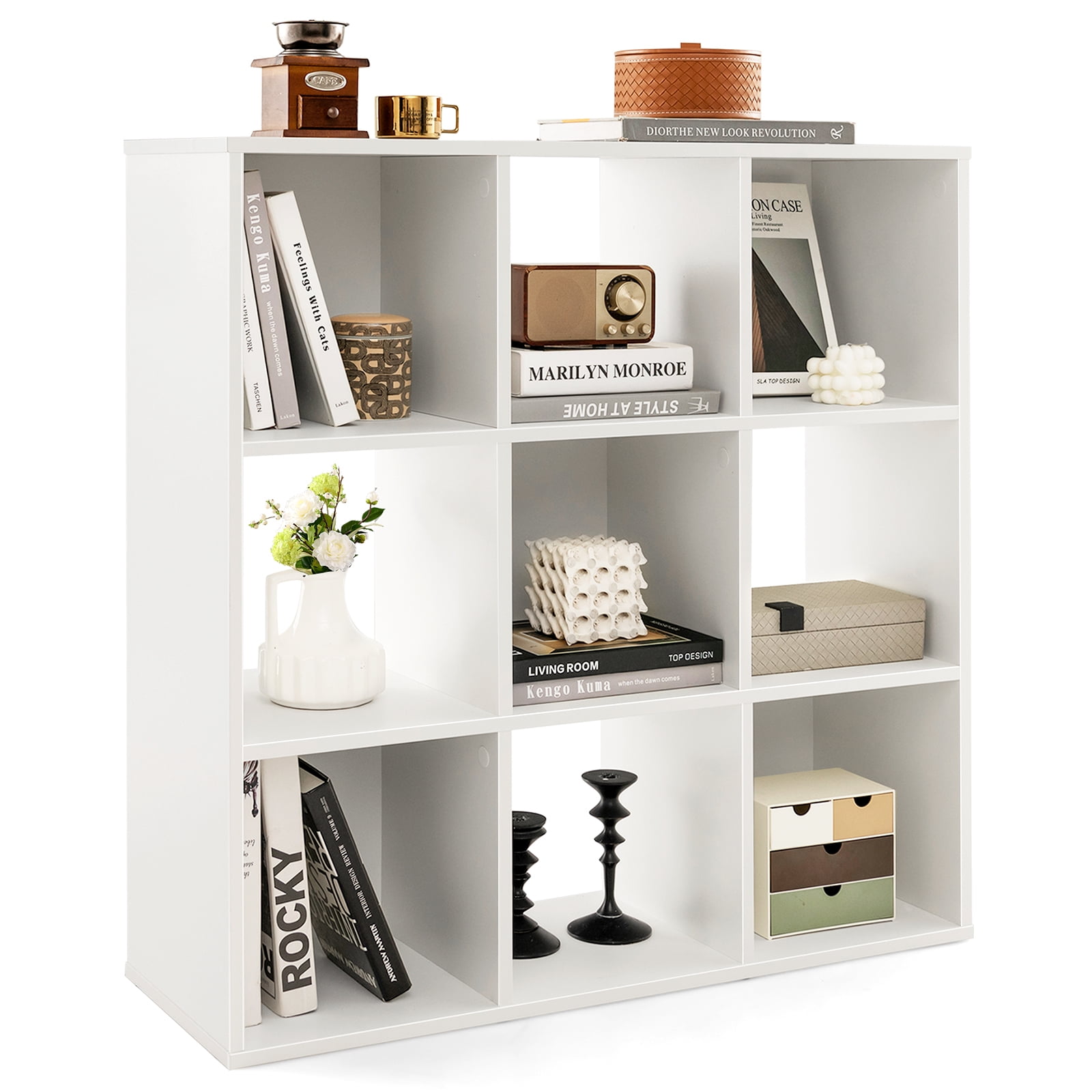 Click here for Giantex 9-Cube Bookshelf  Wooden Open Bookcase  Fr... prices
