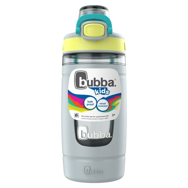bubba Kids Flo Water Bottle, 16 oz (473 ml), Wide Mouth, Silicone ...