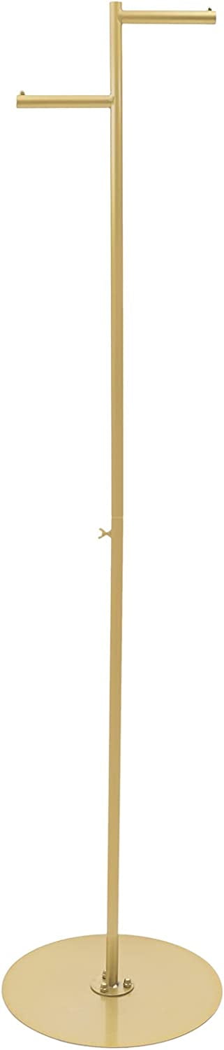MONIPA 66.9 inch Entryway Coat Hanger Stand Gold Coat Rack With 2 Hooks ...