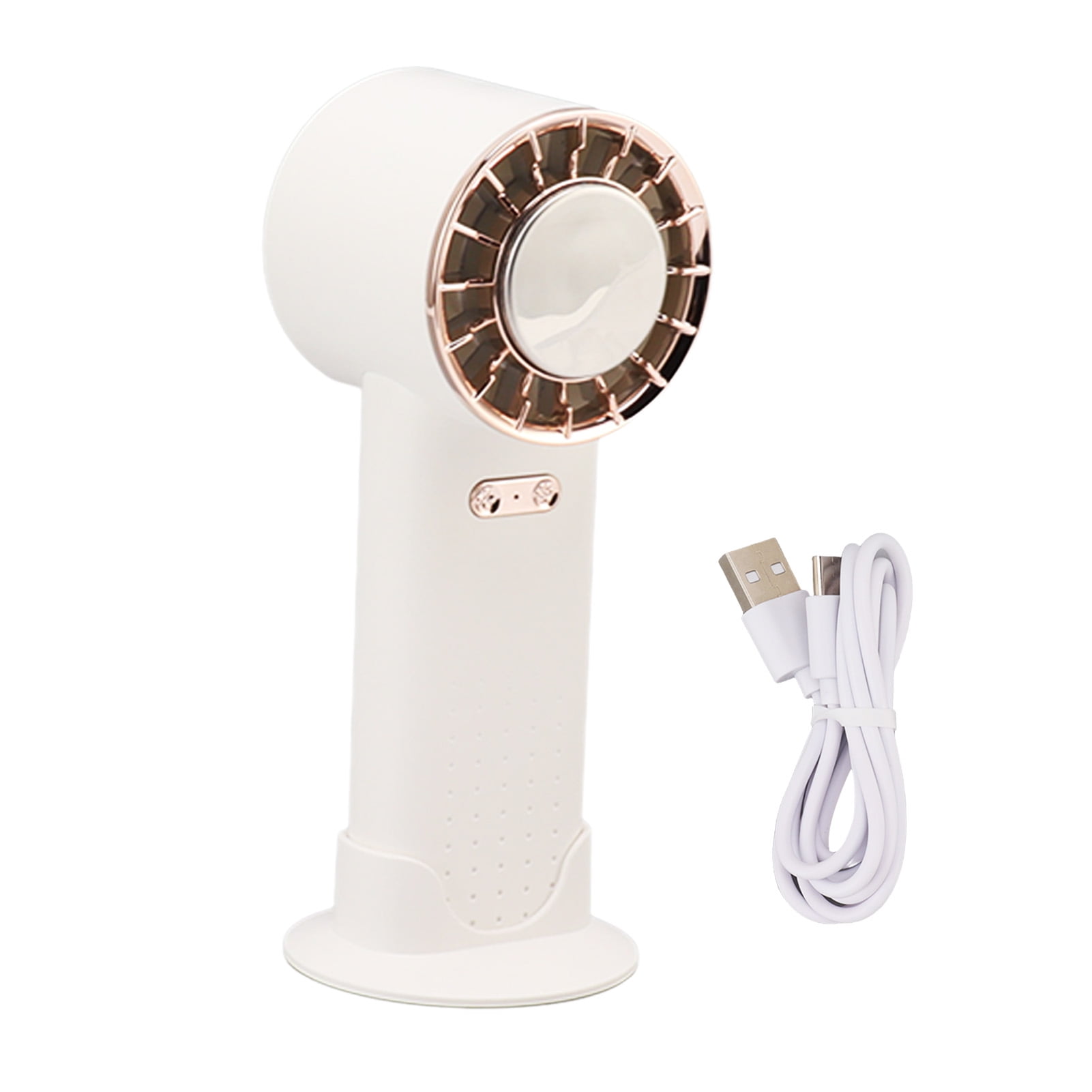 Mini Handheld Fan 3 Speeds Rechargeable Semiconductor Cooling USB Desk ...