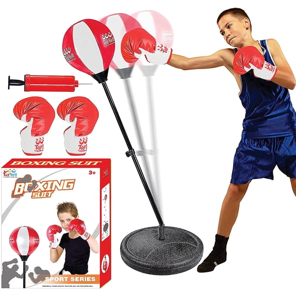 ToyVelt Punching Bag for Kids and Adults Boxing Set with Adjustable ...