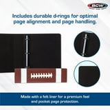 BCW 3" Premium Trading Card Album- Football Collectors Edition, 2.5" x ...