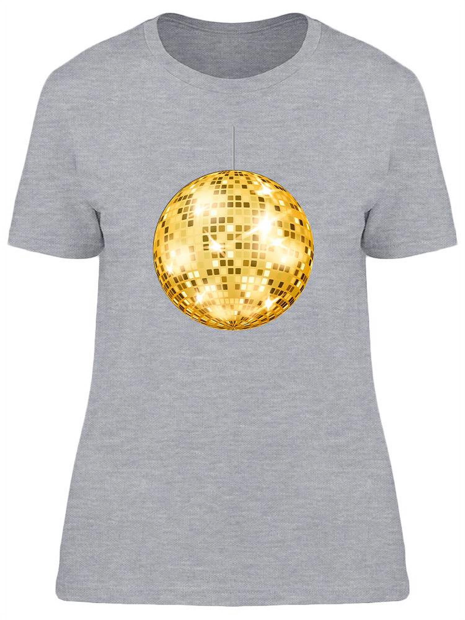 Yellow Disco Ball T-Shirt Women -Image by Shutterstock, Female Medium ...