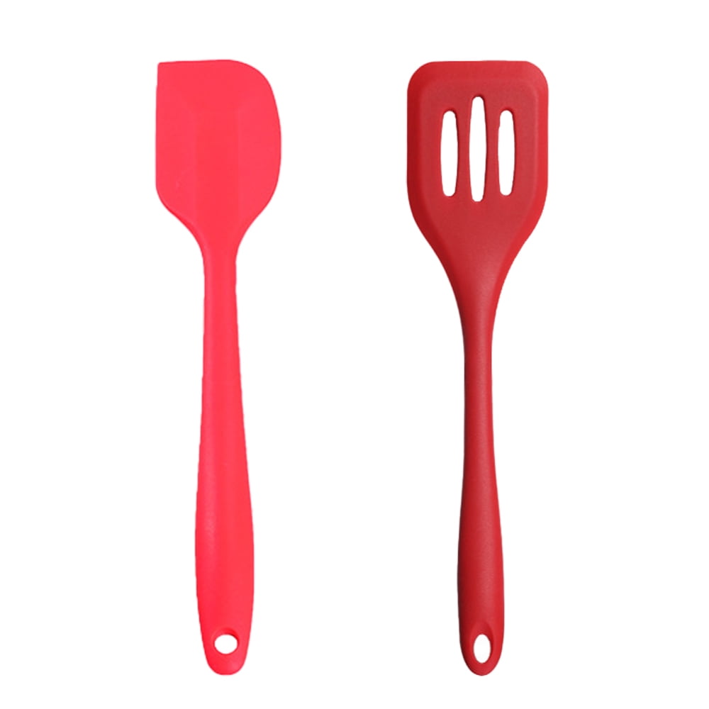 2 Piece Mini Kitchen Utensil Set- Silicone Kitchen Tools with Spatulas ...