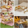 GARITIN Bed Tray Table, Breakfast Tray with Folding Legs and Handles ...