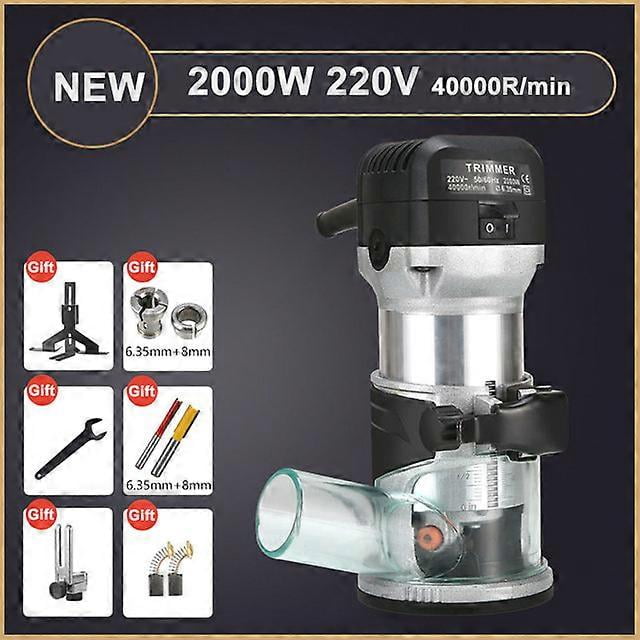 Fresadora eléctrica para madera de 800 W/2000 W, recortadora eléctrica ...