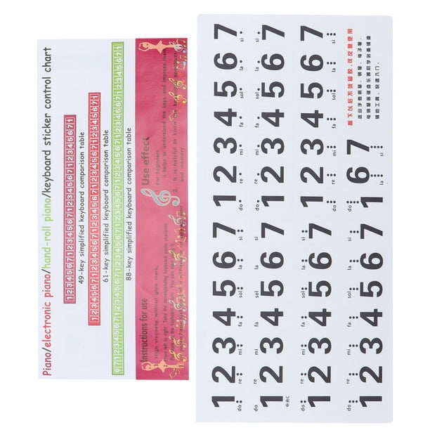Piano Scale Stickers, Keyboard Stickers Highly Soft Piano Scale Decals ...