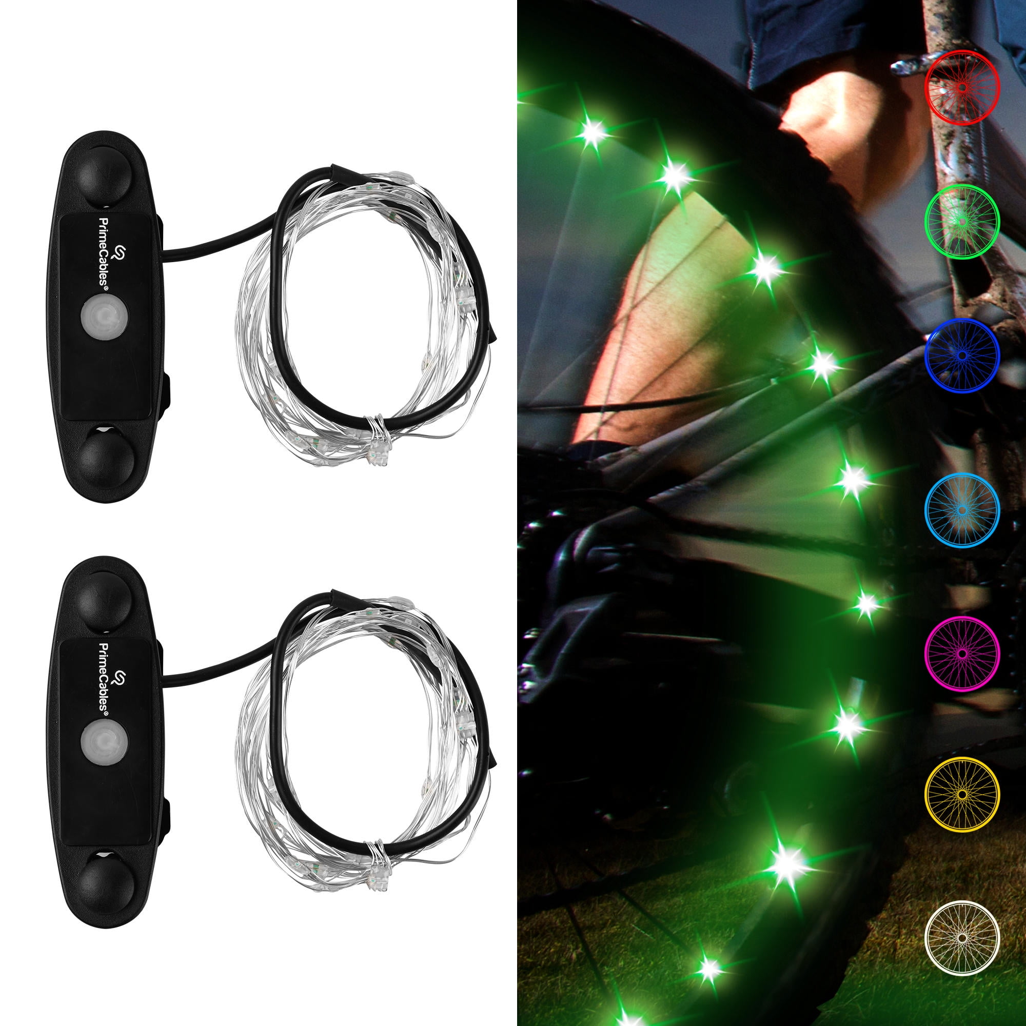Click here for Primecables Led Bike Wheel Lights  2-Tire Pack Rgb... prices