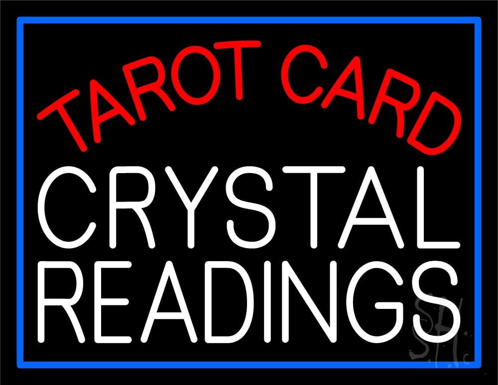 Tarot Card Crystal Readings LED Neon Sign 15" Tall x 19" Wide - inches ...