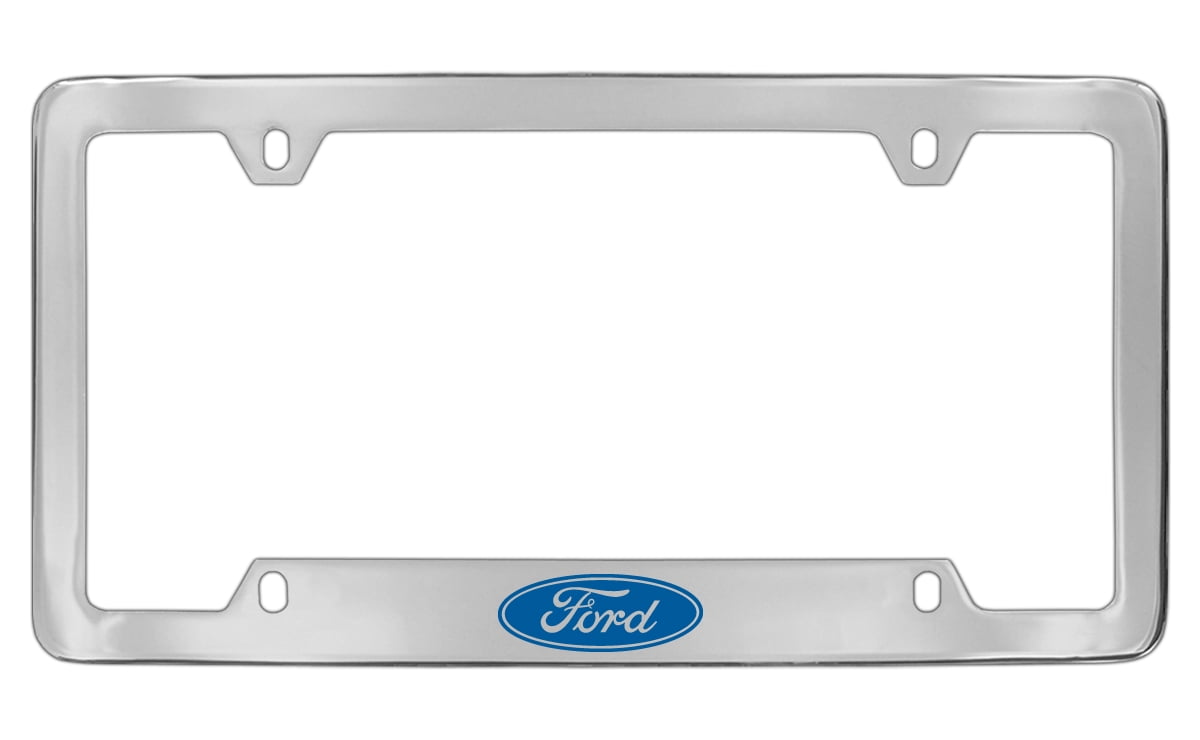 Ford Logo Chrome License Plate Frame Holder - Walmart.com