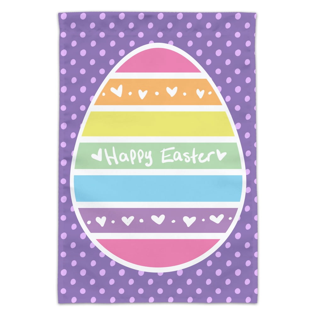 Cute Rainbow Happy Easter Egg Garden Yard Flag - Walmart.com