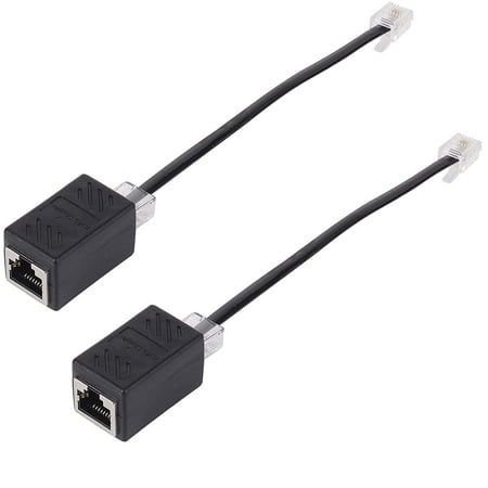 Inline Coupler RJ45 Ethernet Splitter RJ45 Female to RJ11 Male Adapter ...