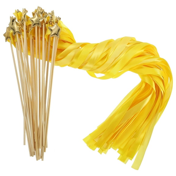 Uxcell Shiny Streamers Fairy Wands with Bells Metallic Foil Fringes ...