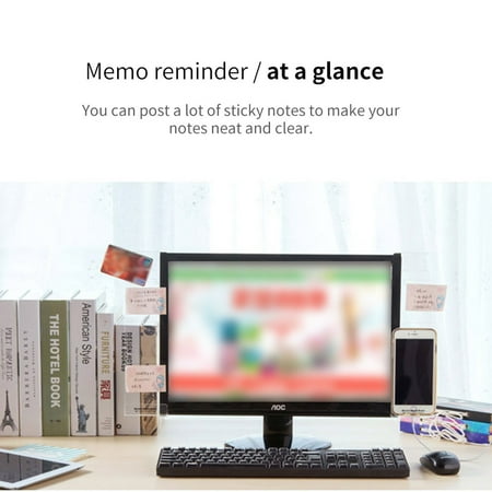 New Computer Monitor Side Panel Sticky Note Board Computer Note ...