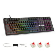 GAMEPOWER Suki TKL Wired Mechanical Gaming Keyboard, Programmable Macros RGB Lighting ...