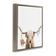 Highland Cow Baby Boy Brown Framed Floater Canvas Wall Art, design by ...
