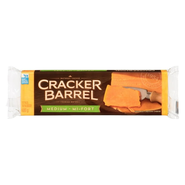 Cracker Barrel 600g Medium Cheese Bar, 600g - Walmart.ca