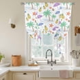 Cartoon Coconut Trees Tie Up Curtains for Window, Thermal Insulated ...
