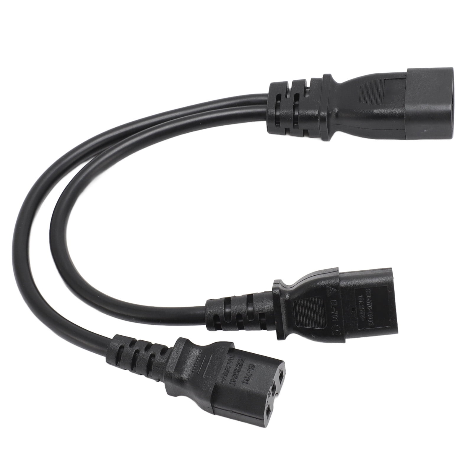 Computer Y Splitter Adapter Cable, OFC Core IEC320 C14 A IEC320 C15 C13 Cable de Alimentación ...