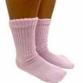 2 Pairs Pink Girls Soft Slouch Socks Plush Cotton Thick Knit Scrunch ...