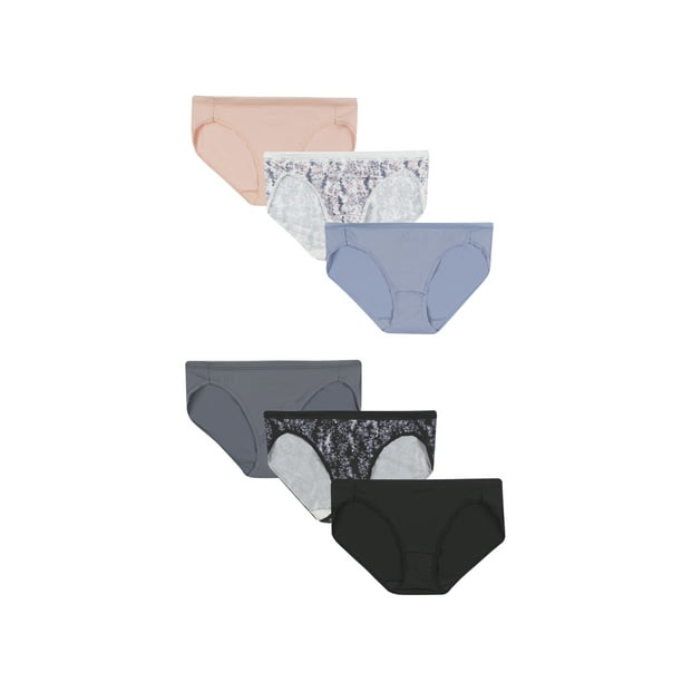 Hanes Hanes Womens Signature Microfiber Bikini Underwear 6 Pack