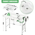 Folding Fish Cleaning Table, Outdoor Fish Cleaning Station with Dual ...