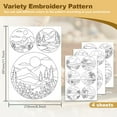 4 Sheets 11.6x8.2 Inch Stick and Stitch Embroidery Patterns Non-woven ...