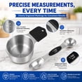 7Pcs Measuring Cups & 8Pcs Spoons Set of 15(Black) 304 Stainless Steel ...