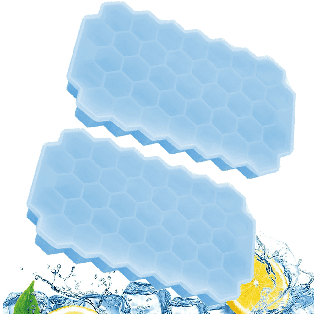 Ice Cube Trays, Flexible Ice Cube Molds with Lid, for Chilled Drinks ...